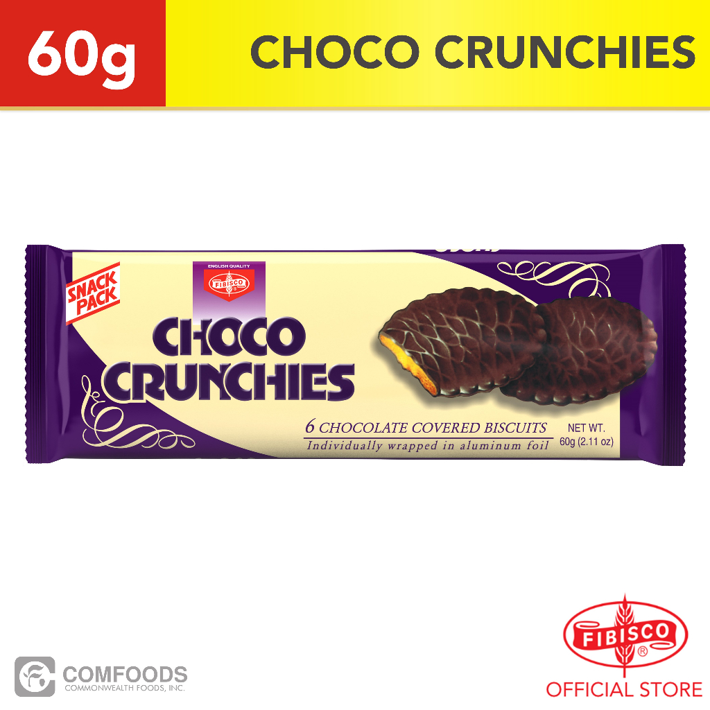 FIBISCO Choco Crunchies Snack Pack 60g | Shopee Philippines