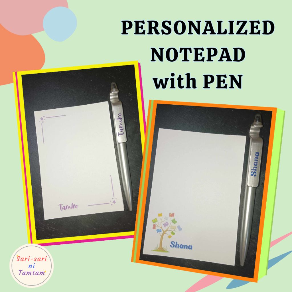 Personalized Notepad with Pen (50 sheets) | Shopee Philippines