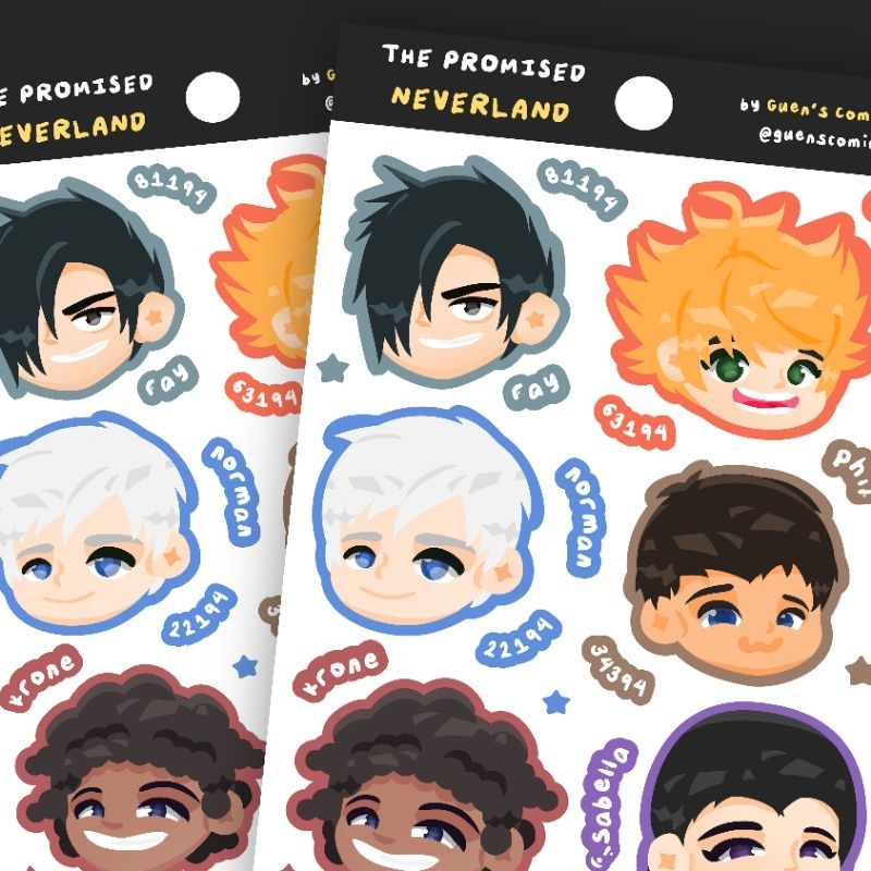 The Promised Neverland Anime TPN Waterproof and Glitter-Laminated ...
