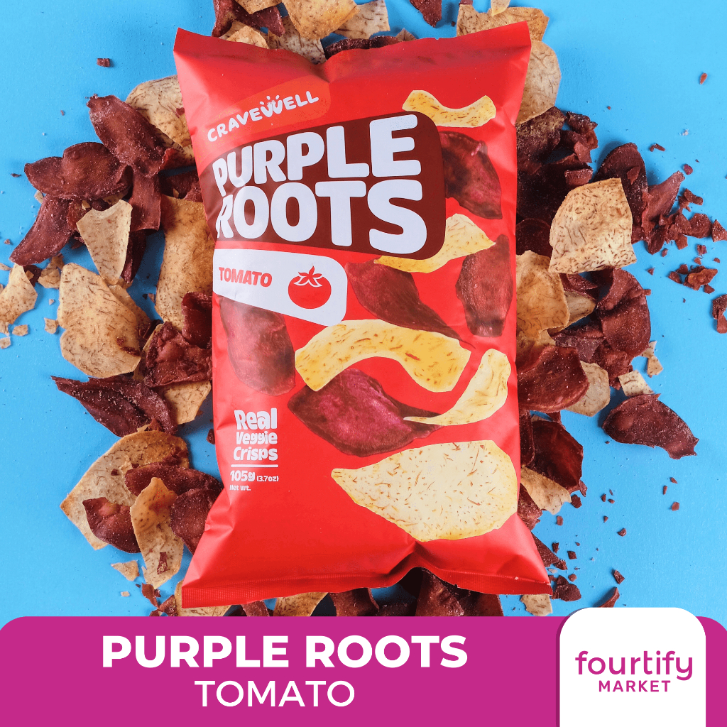 Cravewell Purple Roots Tomato 105g (Veggie Crisps, Share Pack, No ...