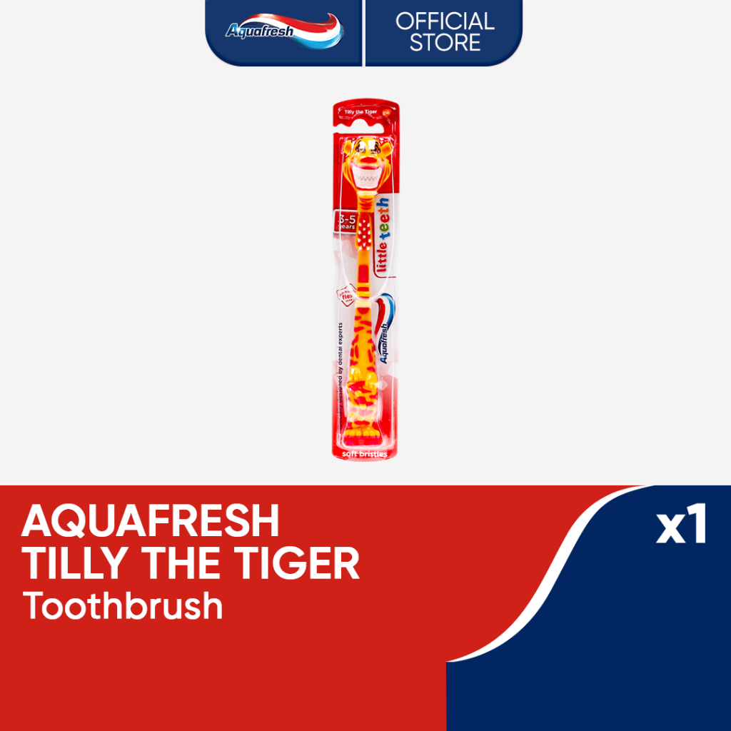 Aquafresh Tilly the Tiger Little Teeth Kids' Toothbrush (3-5 Years Old ...