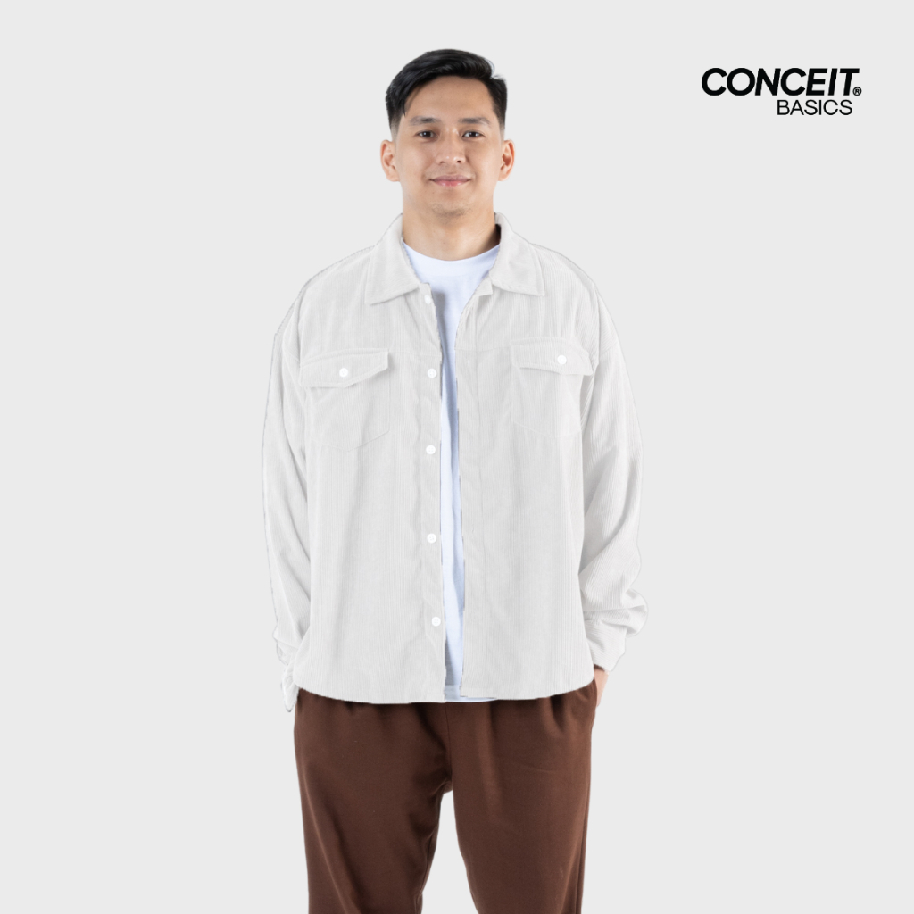 CONCEIT Polo Corduroy Long Sleeve | Shopee Philippines
