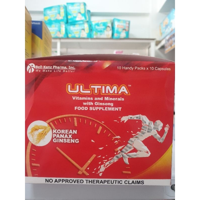 Ultima Vitamins and Minerals (food supplement)with Ginseng box of 100's ...