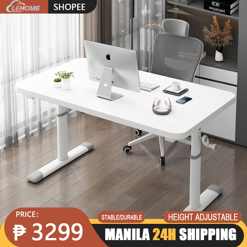 Study Desk, Adjustable Height Computer Desk, Minimalist Office Desk ...