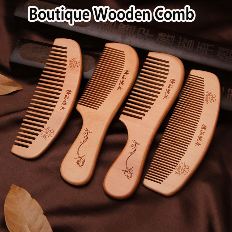 Sandalwood Comb Wood Comb Anti Static Natural Wood Comb With Handle ...