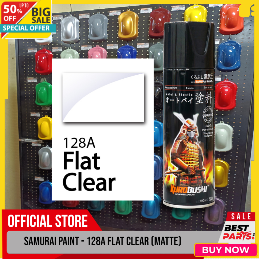SAMURAI PAINT 128A FLAT (MATTE) CLEAR 400ml | Shopee Philippines