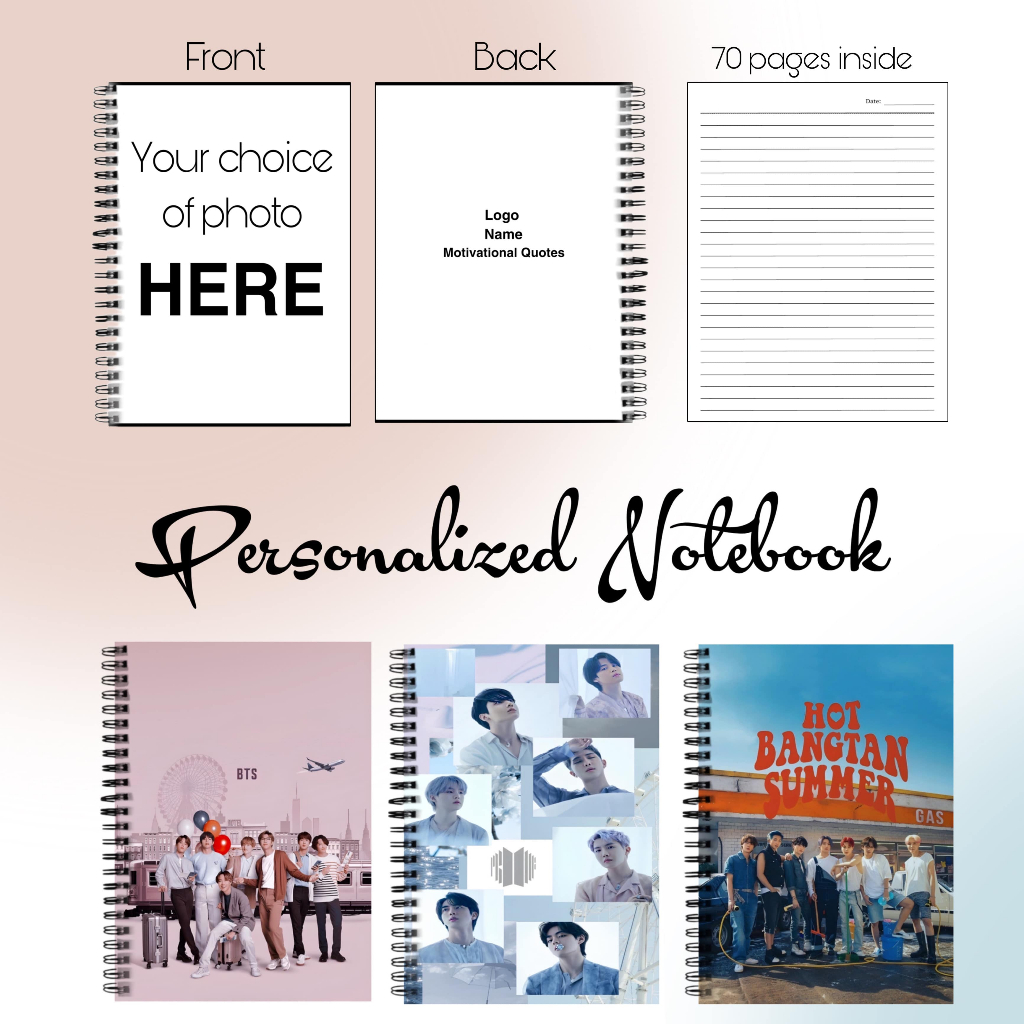 Personalized Notebook | Themed Notebook | A5 Size | Shopee Philippines