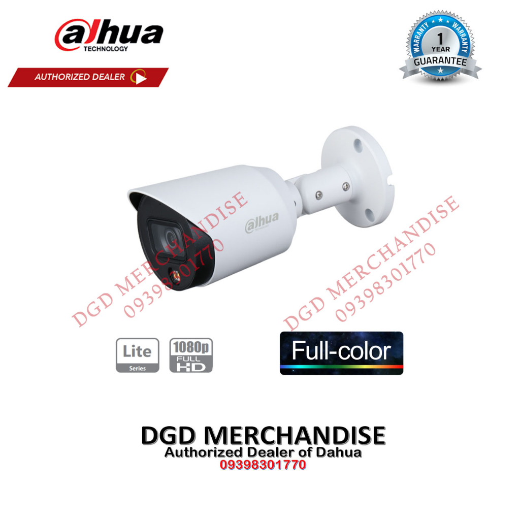 Dahua 2MP Full-Color Starlight HDCVI Bullet Camera DH-HAC-HFW1239TN-LED ...