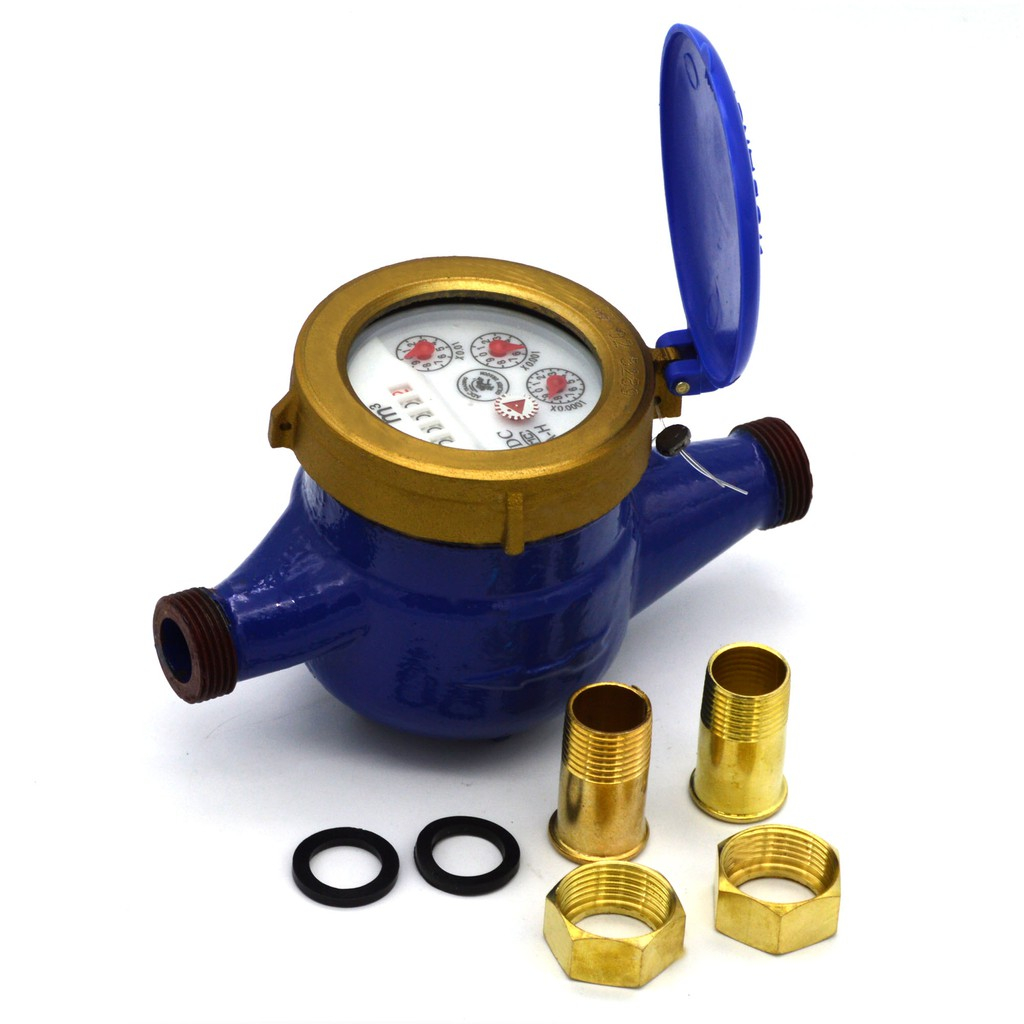 Super Heavy Duty Metal Brass 15mm 1/2 Household Multi-Jet Water Meter ...