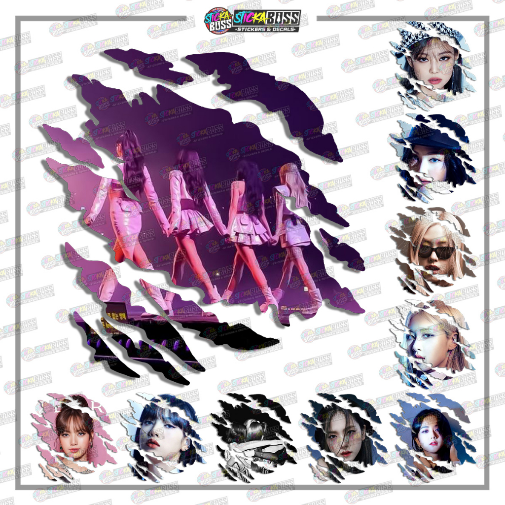 BLACKPINK | SCRATCH STICKER【VINYL PRINTED】( LAMINATED / WATERPROOF ...