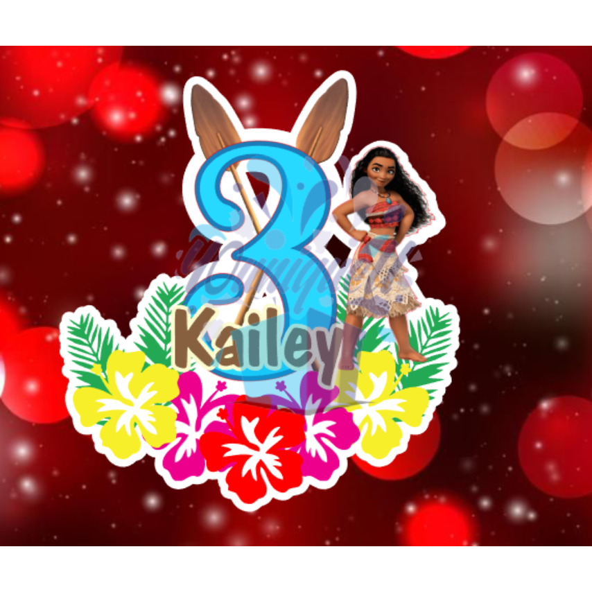 Moana Cake Topper (3D/Layered) | Shopee Philippines