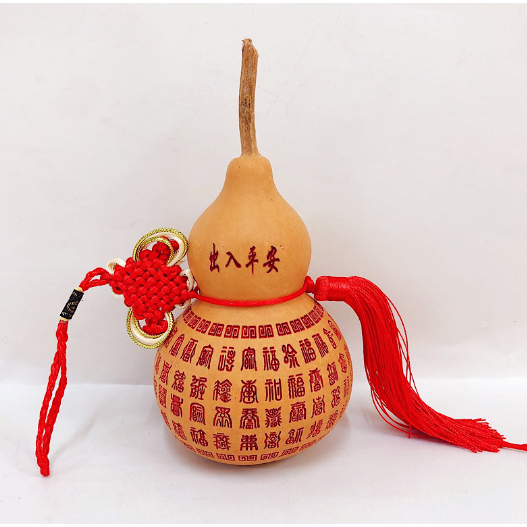 Fengshui Natural Gourd Wulou Wu Lou With Mystic Knot Hanging Charm ...