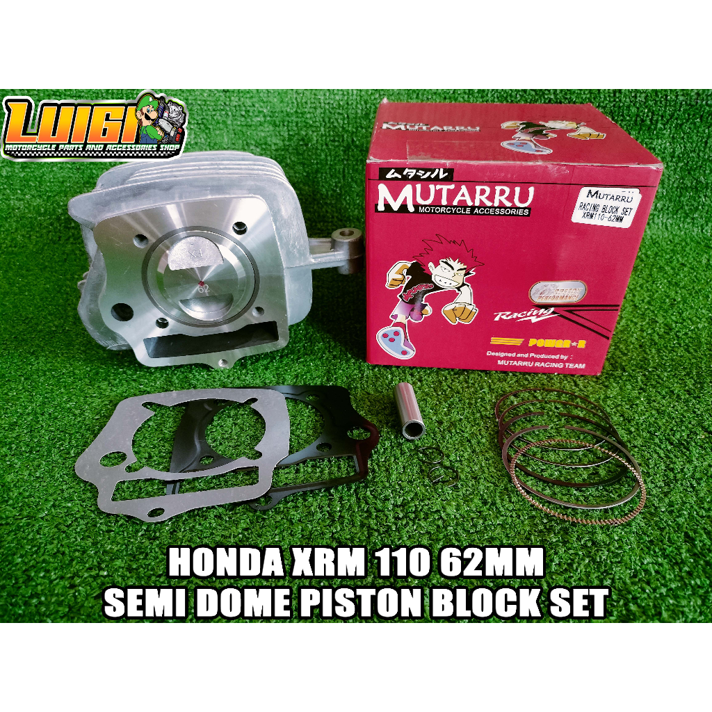 MUTARRU HONDA XRM 110 62MM SEMI DOME PISTON CYLINDER BLOCK SET | Shopee ...