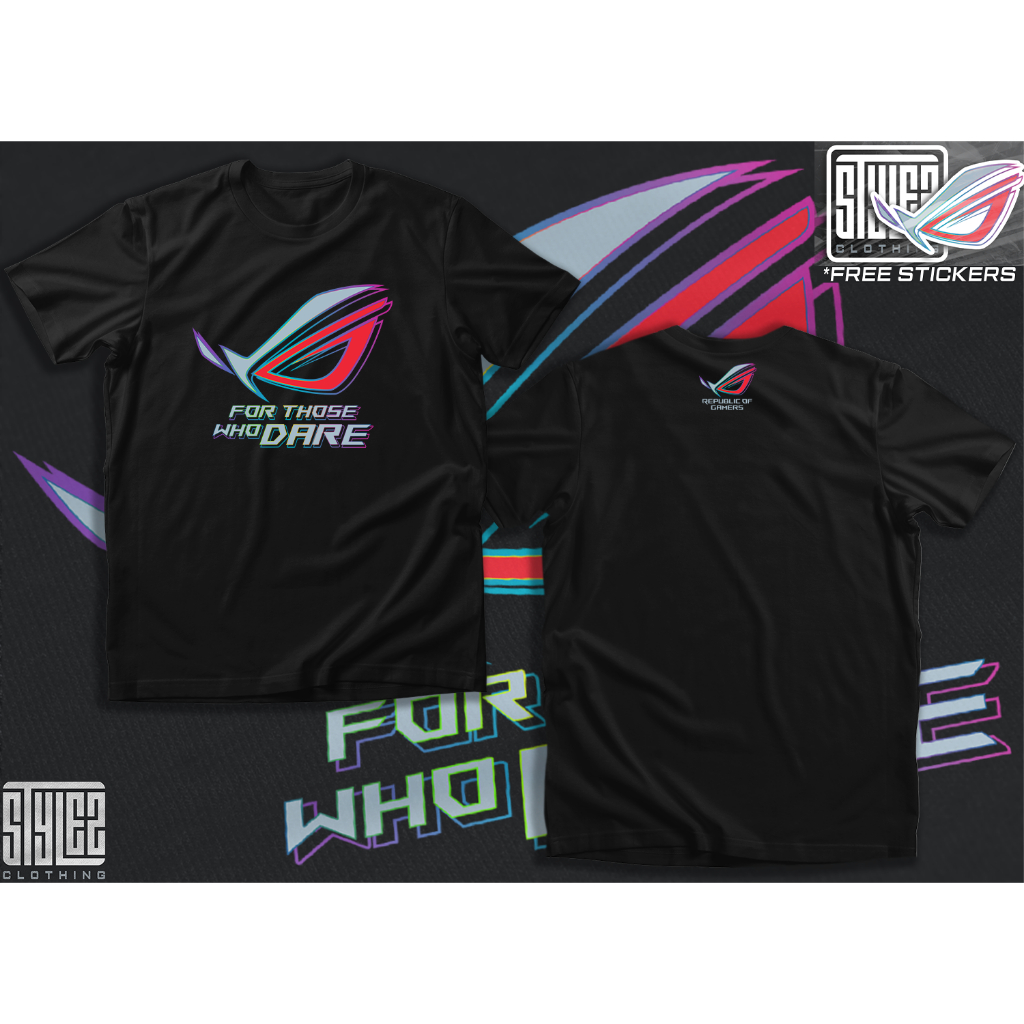 ASUS ROG REPUBLIC OF GAMERS ROG SHIRT FOR THOSE WHO DARE PCMR T-SHIRT ...