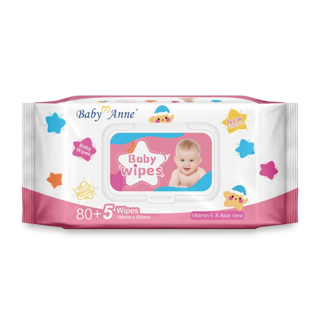 Baby Anne Daisy Scent Wipes 58 sheets ( PINK PACKAGING) | Shopee ...