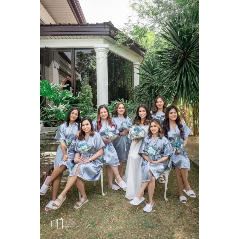 DIOSA Satin Robe for bridesmaids entourage robe photoshoot robe ...