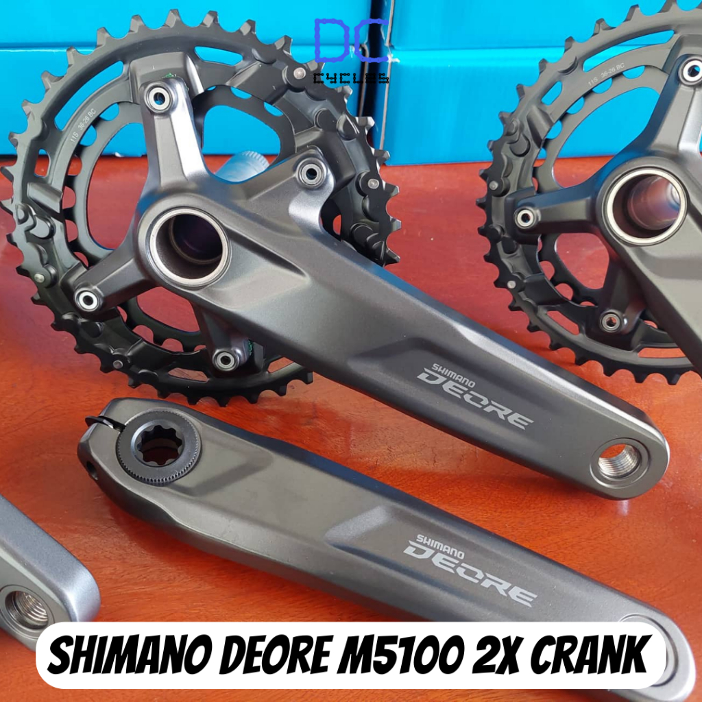 Shimano Deore M5100 crank, 2x, 36-26T with box | Shopee Philippines