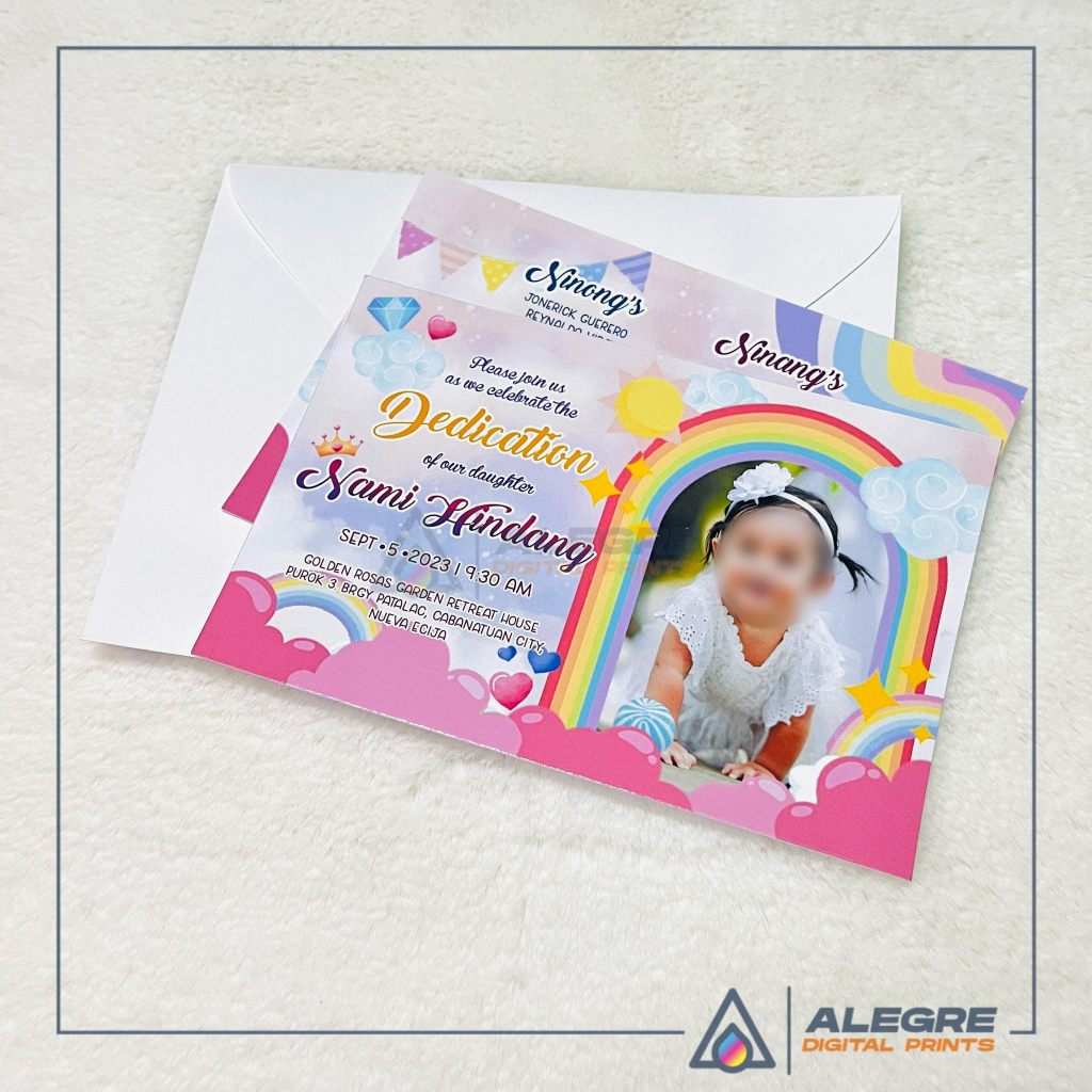 Customized Invitation Card for Birthdays Christening & more | Shopee ...