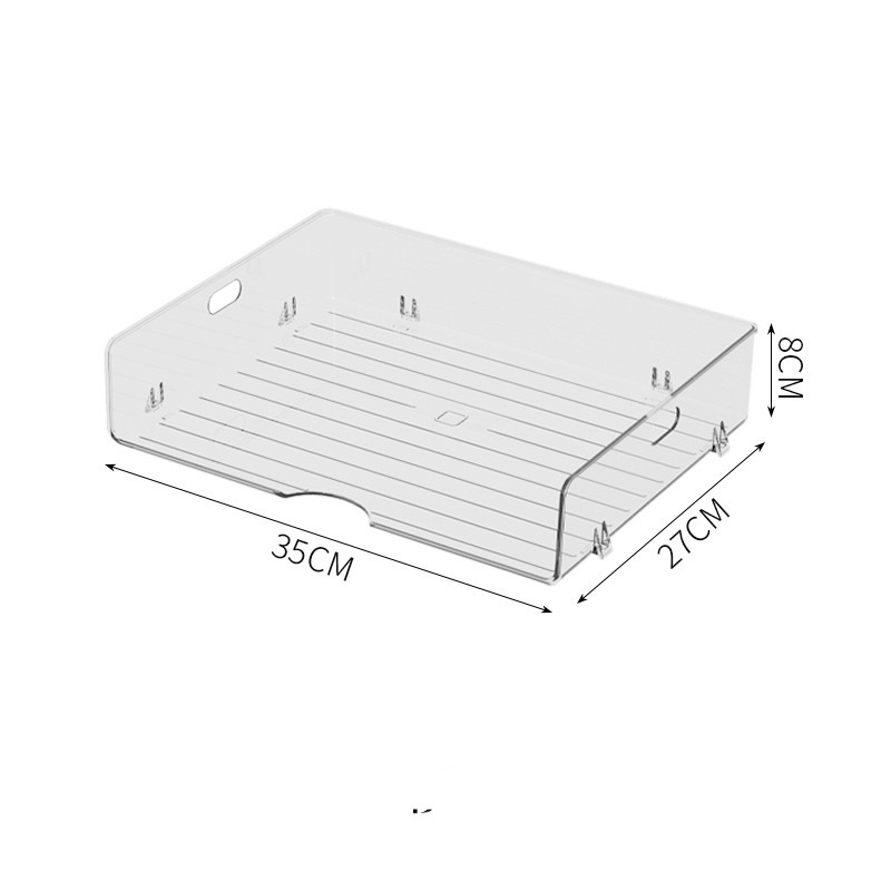 Acrylic U-shaped Stackable Desk Organizer File Bond Paper Rack ...