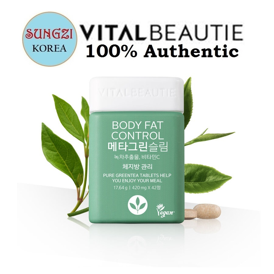 VITAL BEAUTIE Body Fat Control Pure Green Tea Tablets (42 Tablets) EXP ...