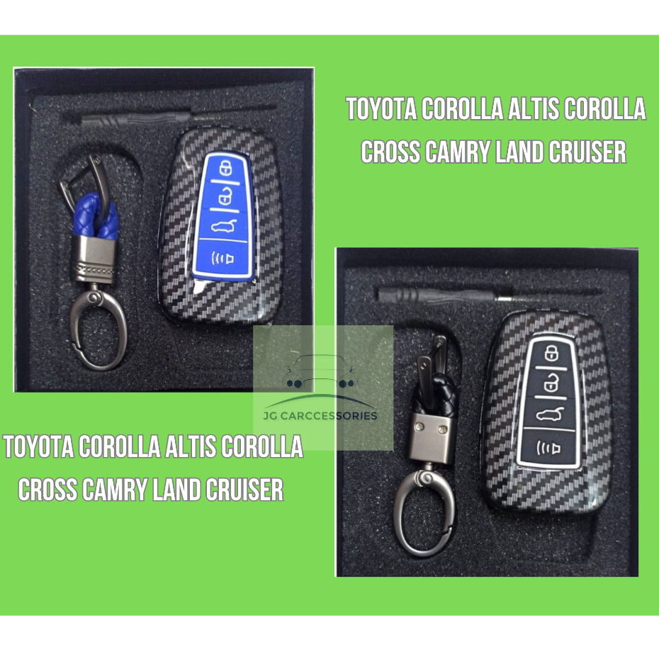 JG Carbon ABS Car Key Cover Toyota Corolla Altis Corolla Cross Camry ...