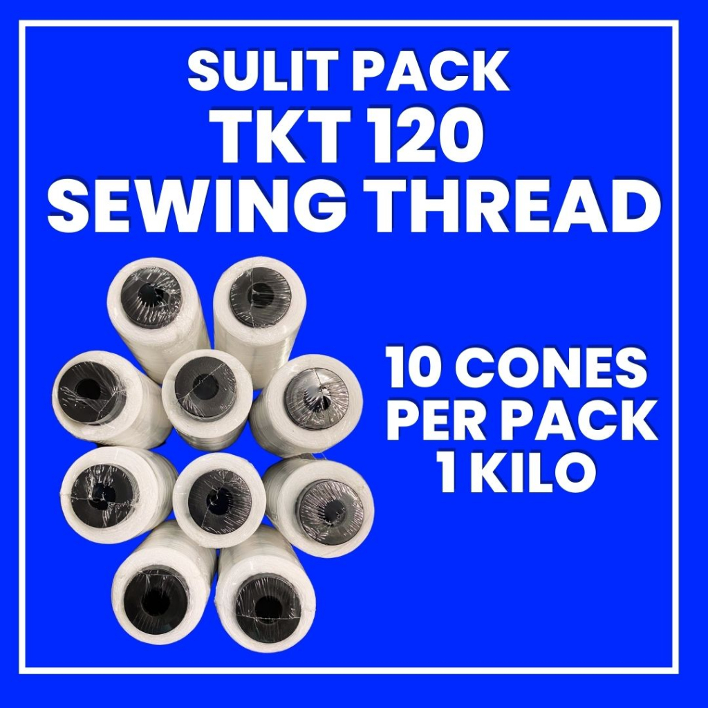 SULIT PACK TKT 120 Sewing Thread Spun Polyester 10 pcs per pack 1 Kilo ...