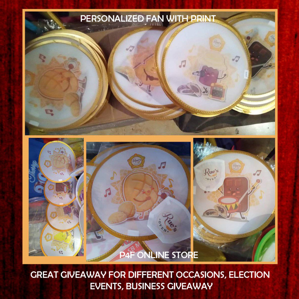 Personalized Fan Foldable Fan with Print White Color Giveaway Souvenir ...