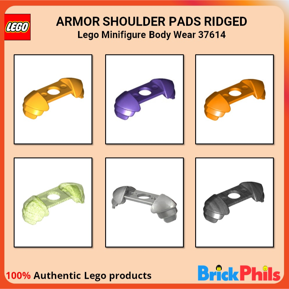 Lego Minifig Wear 37614 Armor Shoulder Pads Ridged | Shopee Philippines
