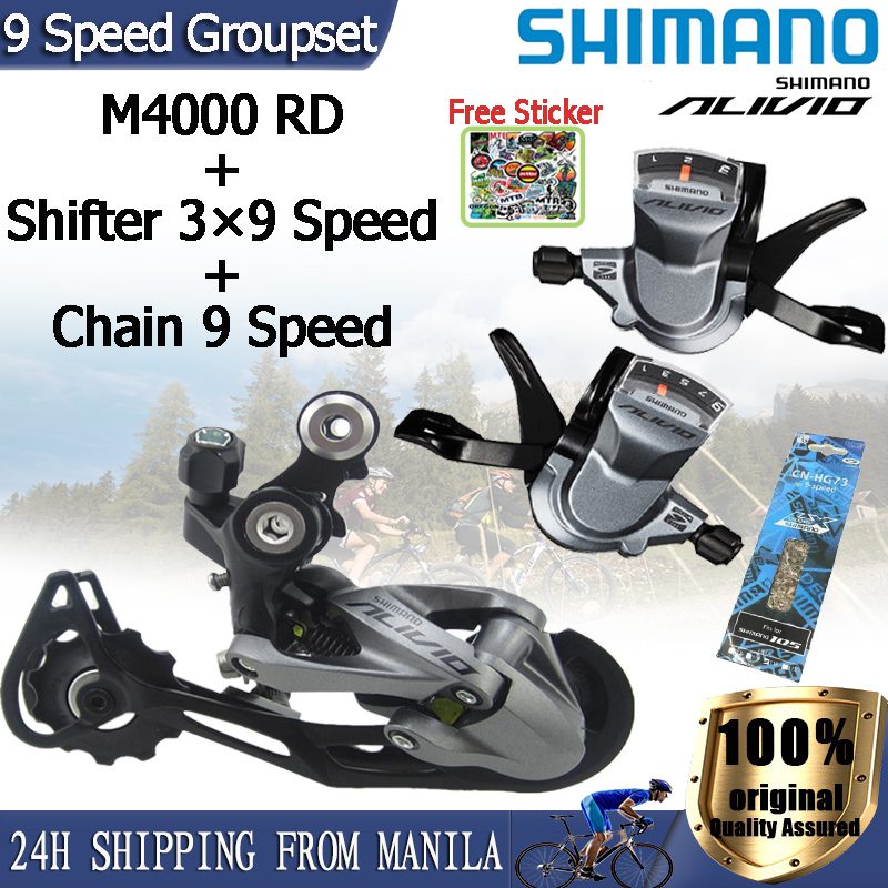 Shimano Alivio RD M4000 9 Speed Shifter Groupset MTB Mountain Bike ...