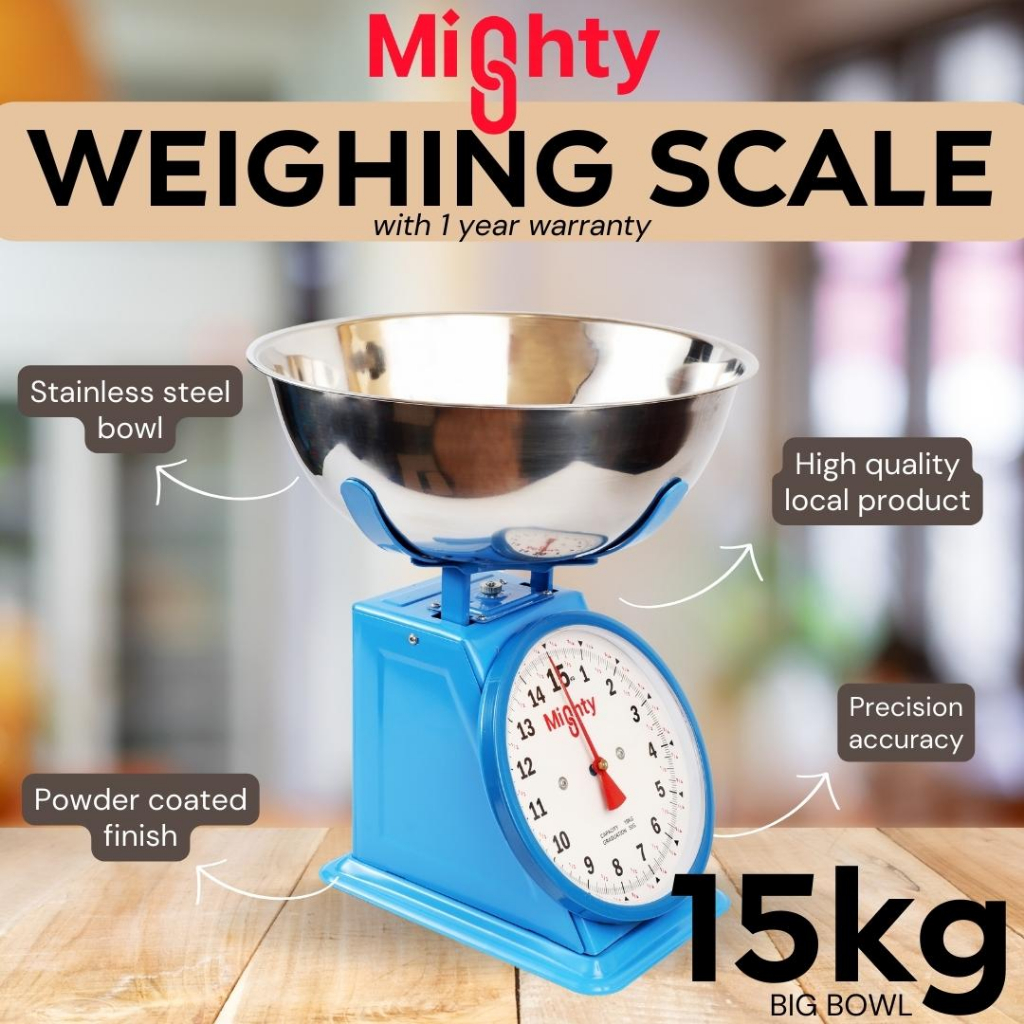 [Mighty] Weighing Scale 15 kilograms BIG BOWL / Timbangan 15 kilo / BIG ...