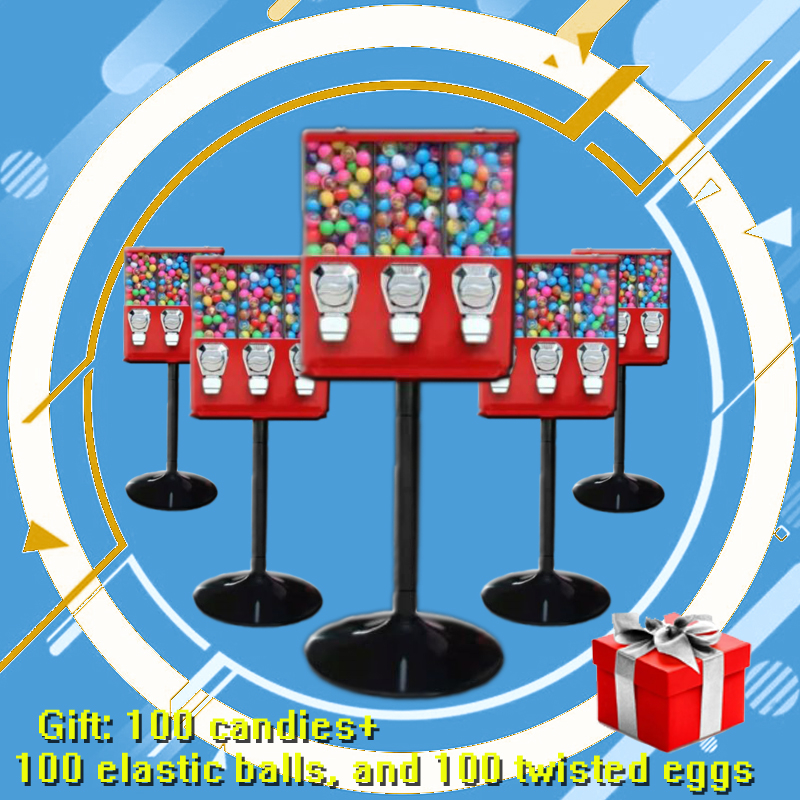 Bounce Ball Twist Egg Machine Three Head Candy Vending Machine and ...