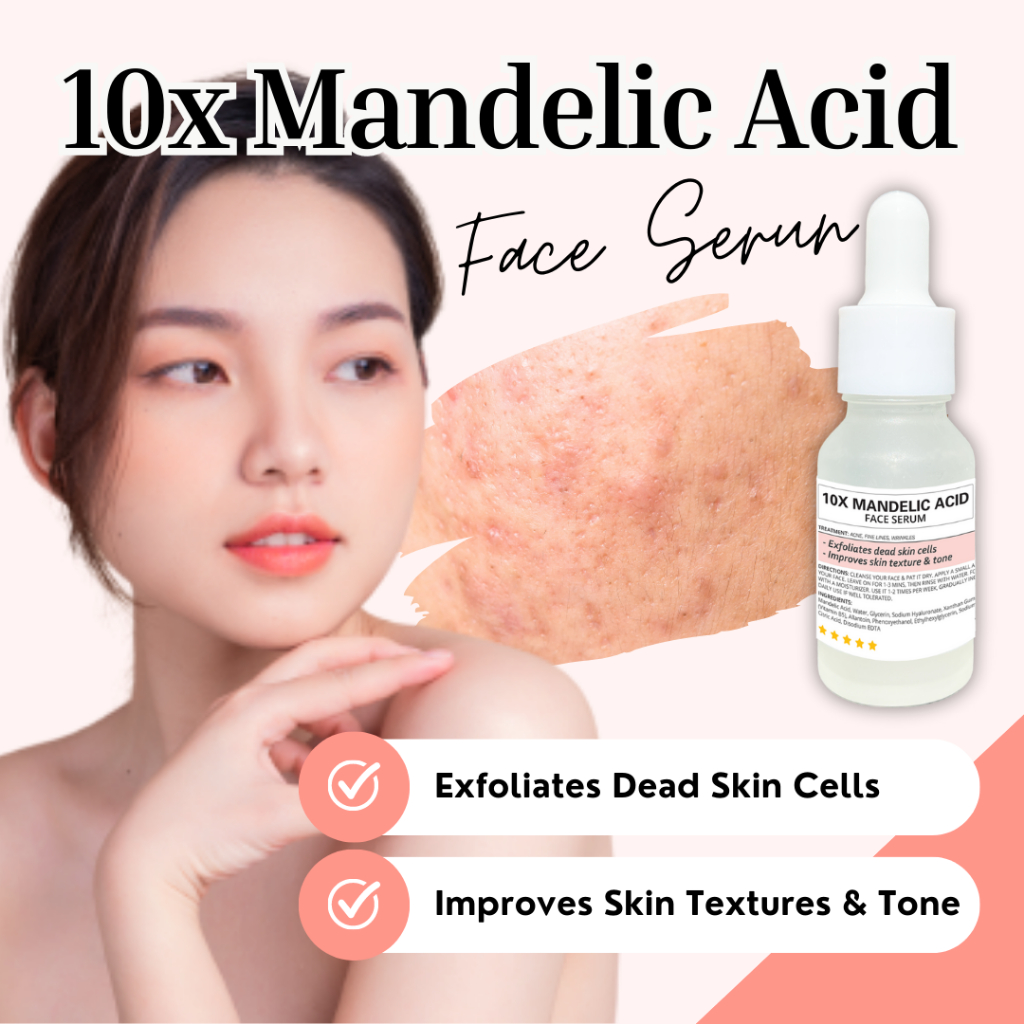 10x Mandelic Serum + Hyaluronic + Vit. B5 (Exfoliates, Wrinkles ...