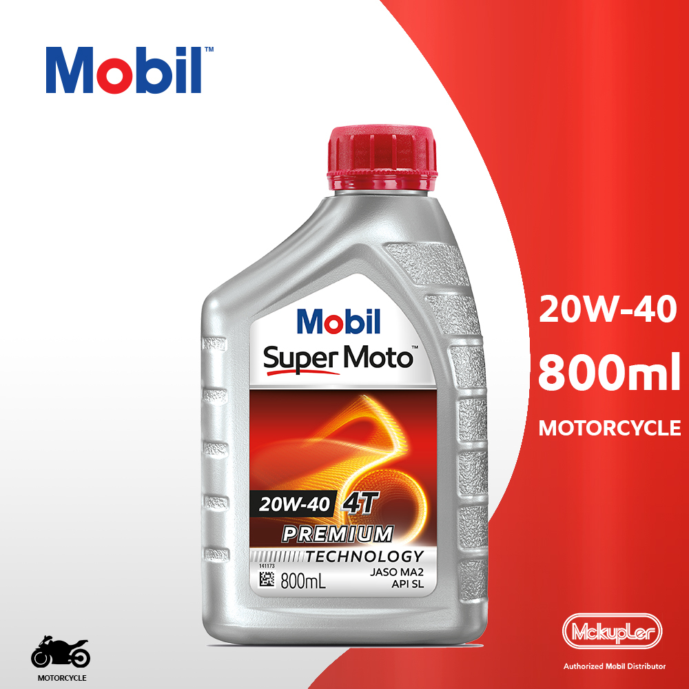 [CLEARANCE SALE] Mobil Super Moto 20W-40 4T Motorcycle Engine Oil 800 ml | Shopee Philippines