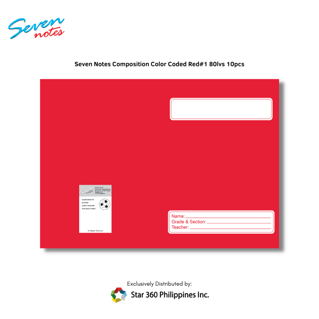 Seven Notes Composition Single Color Notebooks (10pcs) | Shopee Philippines
