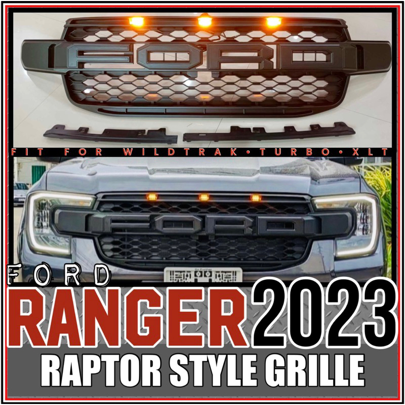 NEXT-GEN FORD RANGER 2023-2025 RAPTOR STYLE GRILLE (XLT/SPORT/WILDTRAK ...
