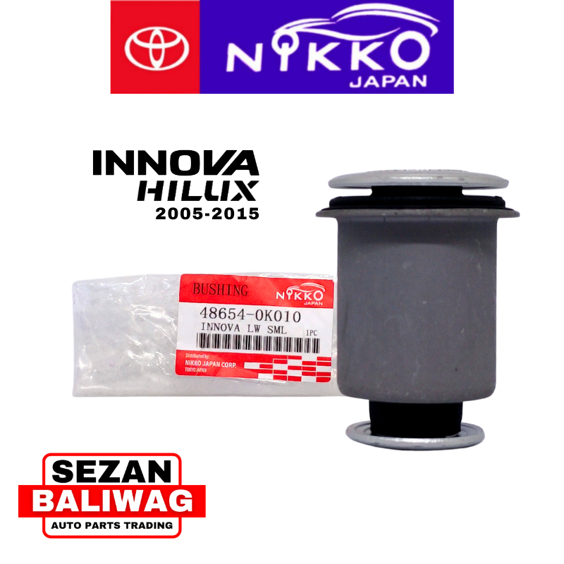 NIKKO JAPAN FRONT LOWER ARM BUSHING SMALL TOYOTA INNOVA 2005-2022 48654 ...
