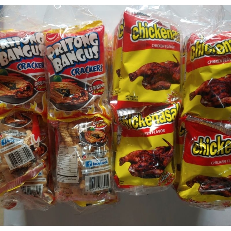 2 Packs Each Chicken Inasal Crackers Jumbo & Pritong Bangus | Shopee ...