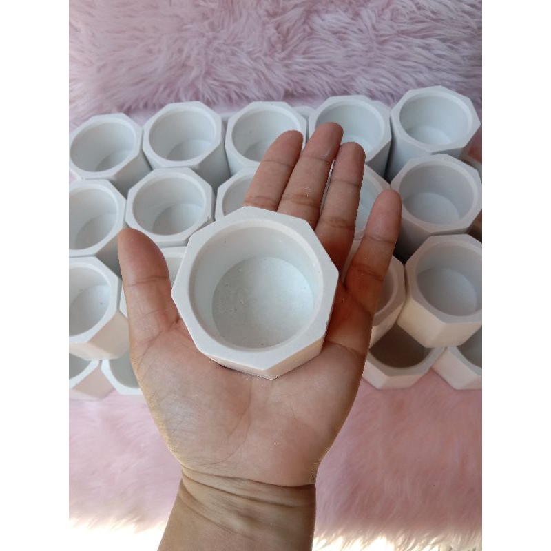 10 15 20 pcs Mini Octagon Pots For Candle Vessel (NO SEALANT) | Shopee ...