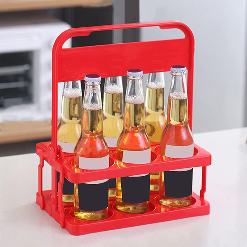 Beer Basket Folding Plastic Beer Storage Basket Beer Bottle Rack ...