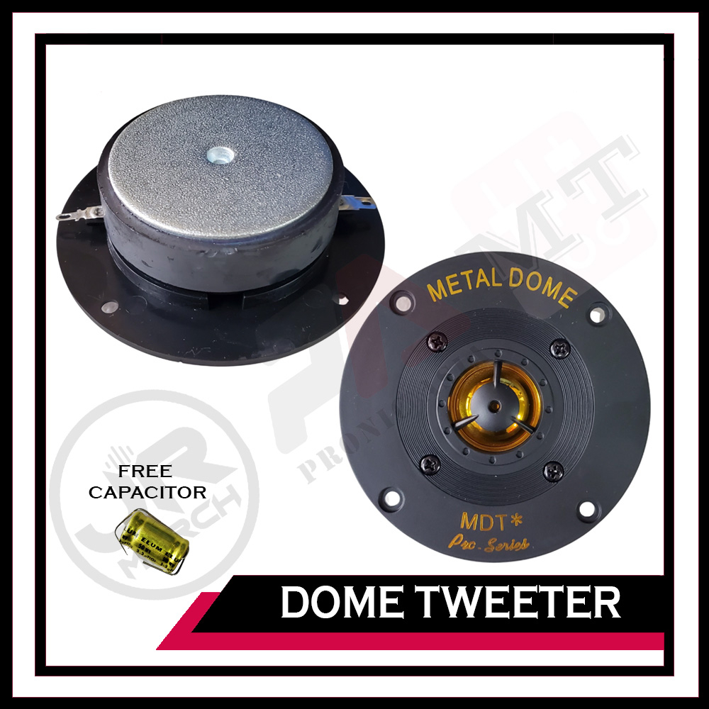 (IKMDT-100) 4" 100 watts 8 ohms Metal Dome Tweeter Speaker with Free ...