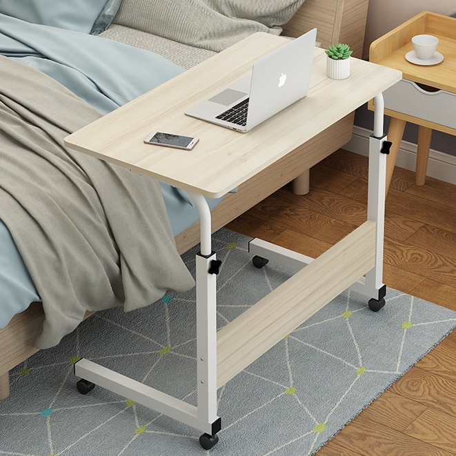 Adjustable Height Bedside Laptop Table Mobile Laptop Desk Bed Side ...