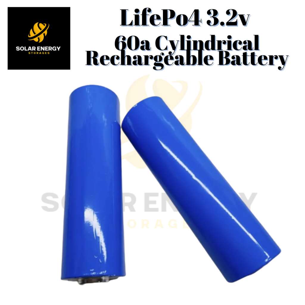 Lifepo4 3.2v - 60a Cylindrical Rechargeable Battery (Blue) | Shopee ...