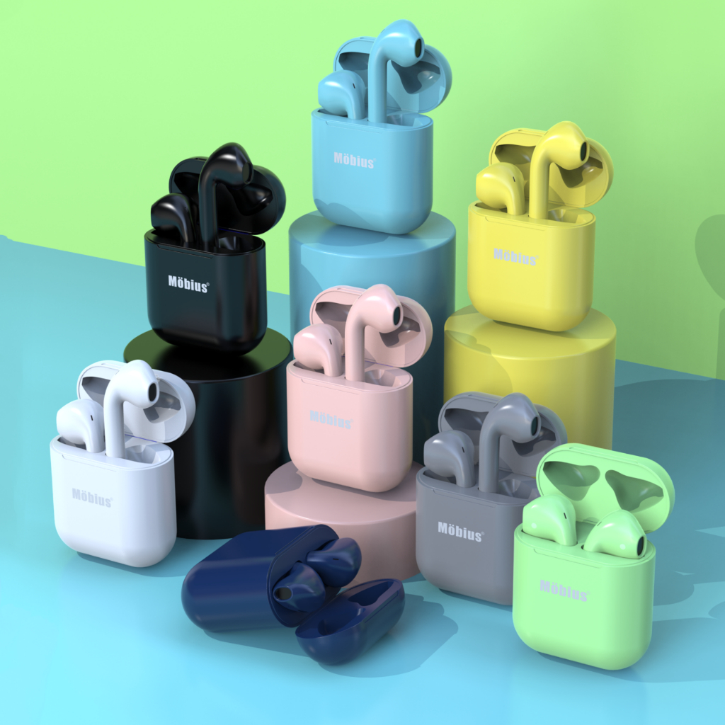Mobius Wireless Bluetooth Headset Inpods Touch Bluetooth 5.0 (8 colors ...