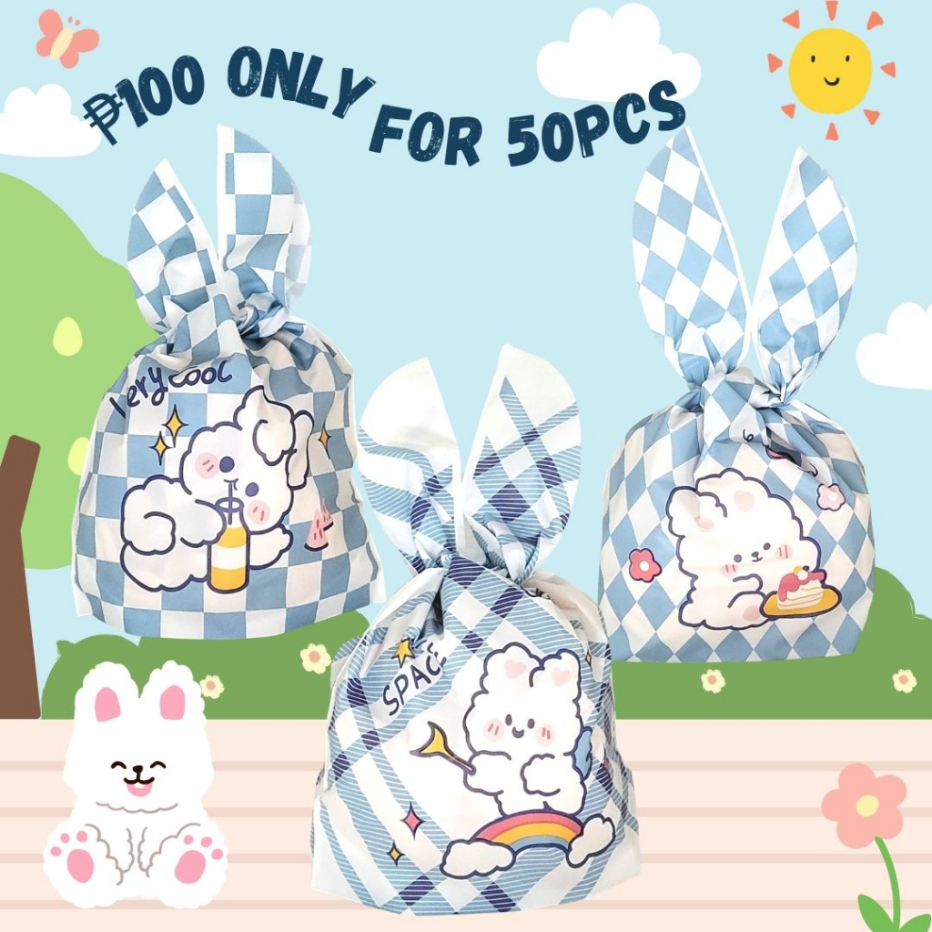 FP1684 (50 PCS) Kawaii Rabbit Bunny Loot Bag Gift Cookie Candy Loot ...