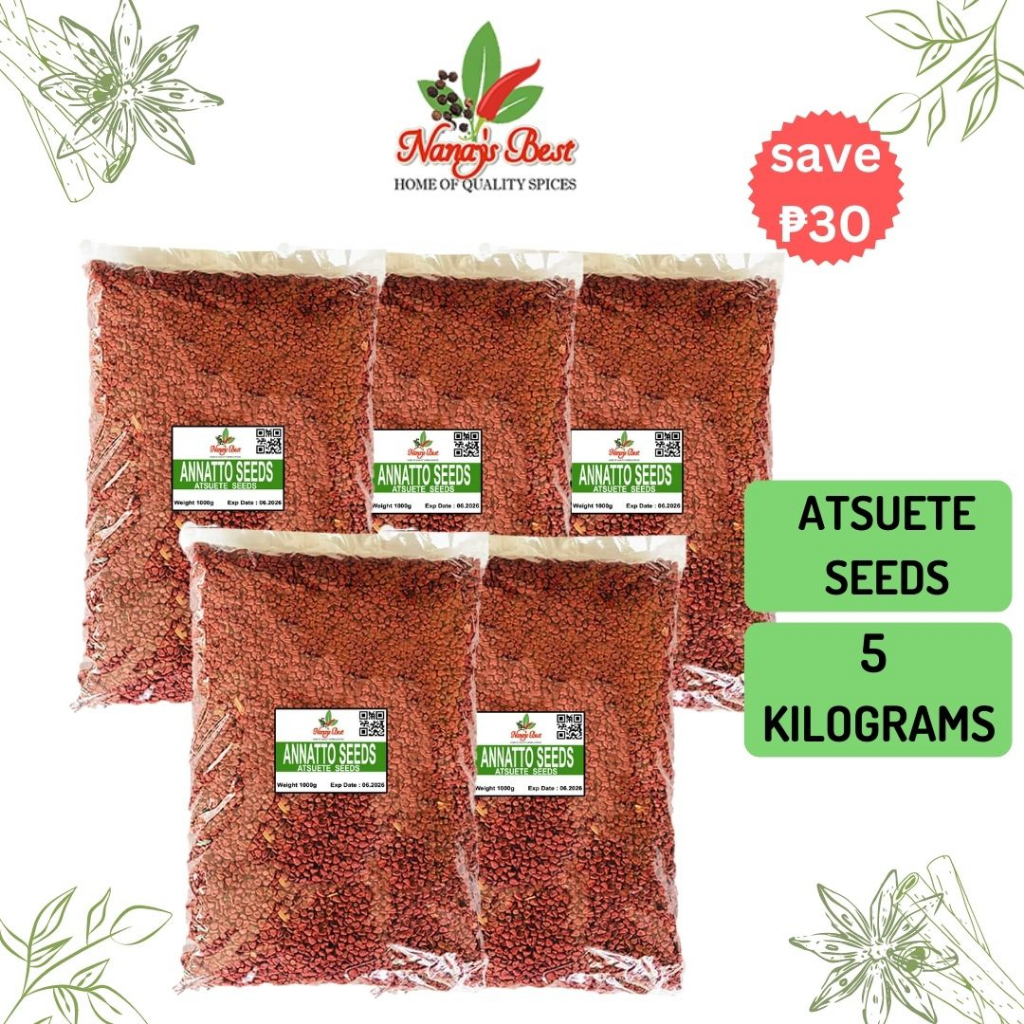 NanaysBest Atsuete Whole Seeds / Annatto Seeds 5 Kilo - 5000 grams ...