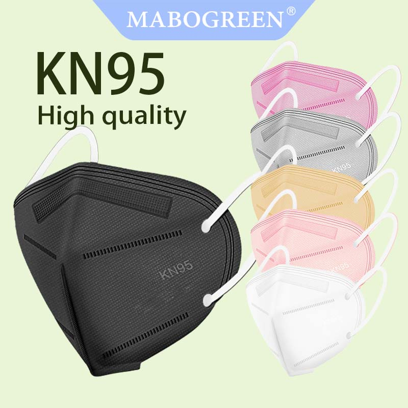 MaboGreen 20Pcs KN95 Face Mask Korean Washable Non-woven Breathing 3D ...