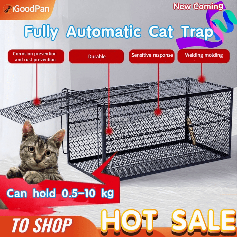 Full-Automatic Cat Trap Cat Cage Cat trap catcher Cat Scratching Cage ...