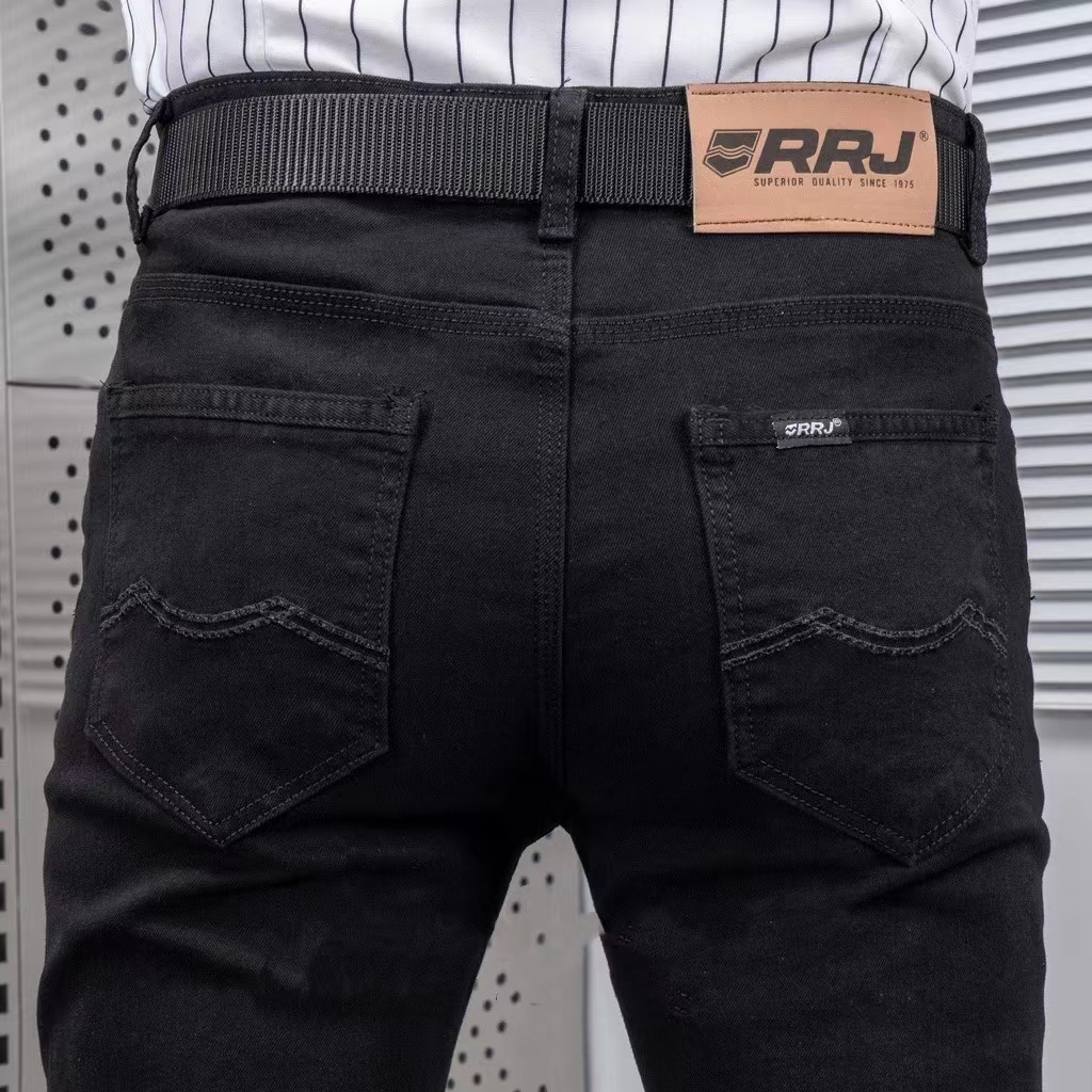 9881# Black Men's Pants High Quality Maong stretchable Skinny Jeans ...