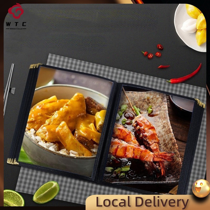 PVC transparent cookbook A4 menu clip Meatbook Drink single shell ...