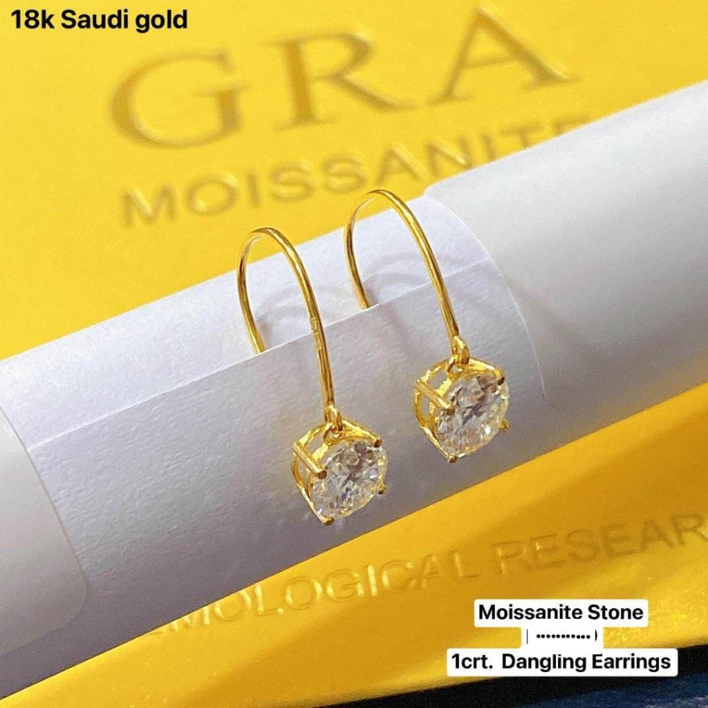 ️COD ️18k Saudi Gold Pawnable/Nasasanla 1ct. Daimond Moissanite ...